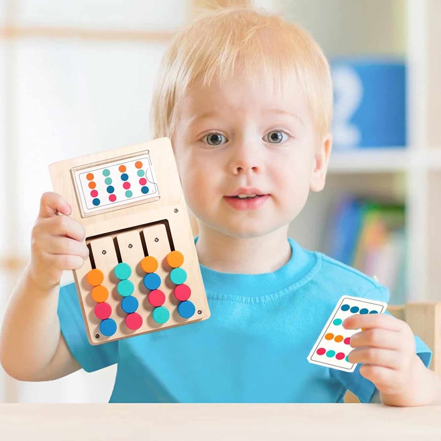 Wooden Color Matching Puzzle Board Game | 2025-5 – Toynix