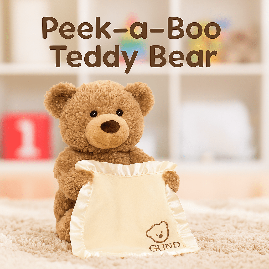 Peek-A-Boo Teddy Bear Toy With Motion & Sound For Kids - Toynix