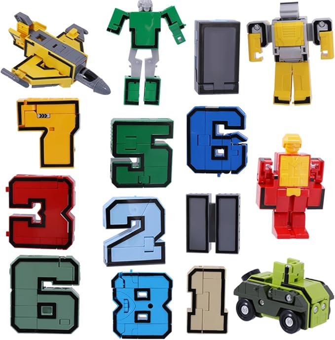 Transformer Robot With Number Figures 9 Pieces – Toynix